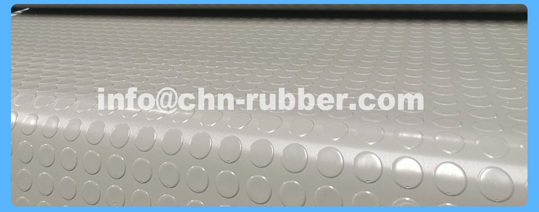 Coin grip flooring 1.5g/cm³ 3mm black wear resistance rubber sheet roll