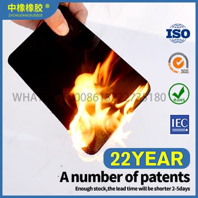 Flame retardant rubber sheet 5mm black - manufacturer and suppliers