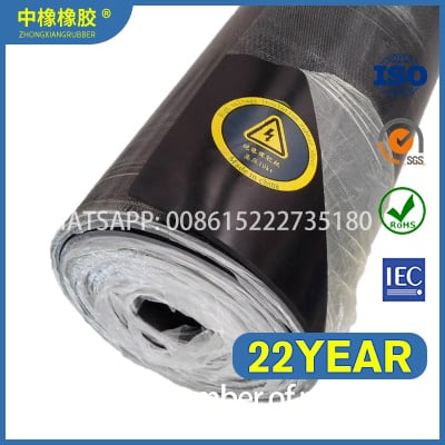 Electrical rubber insulation sheet roll