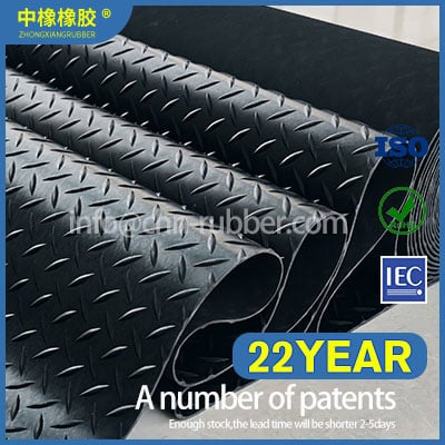 Diamond tread rubber flooring 3mm - antislip mats manufacturer
