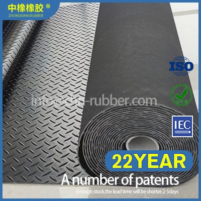 Diamond tread rubber flooring 3mm - antislip mats manufacturer