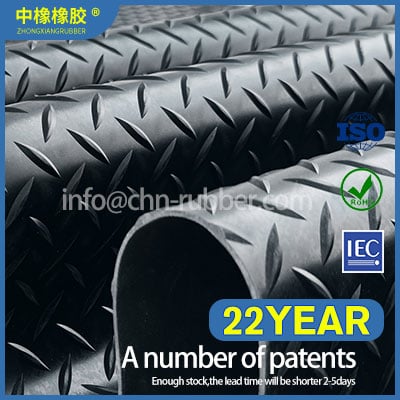 Thick rubber diamond plate flooring for trailer 3mm anti slip rubber mats