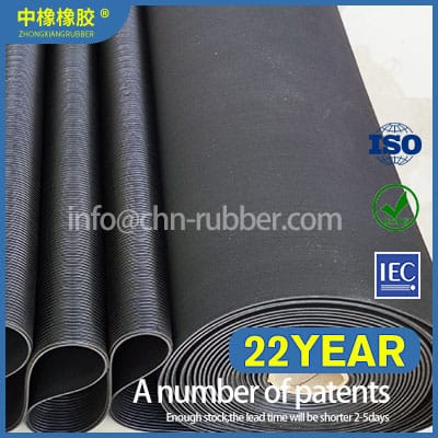 Fine fluted rubber matting 3mm black flooring rolls suppliers