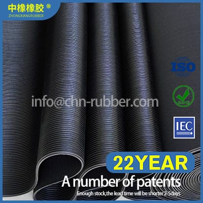 Fine ribbed rubber matting 3mm suppliers - Anti slip rubber sheet roll