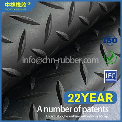 Diamond plate rubber sheet 3mm black flooring mats - professional ...