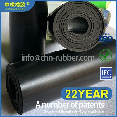 Neoprene rubber sheet 3mm 1.25g/cm³ - CR chemical rubber roll manufacturer