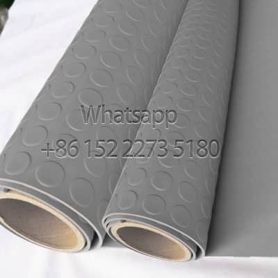 Coin grip rubber flooring rolls 5mm 1.5g/cm³ - Garage rubber mats ...